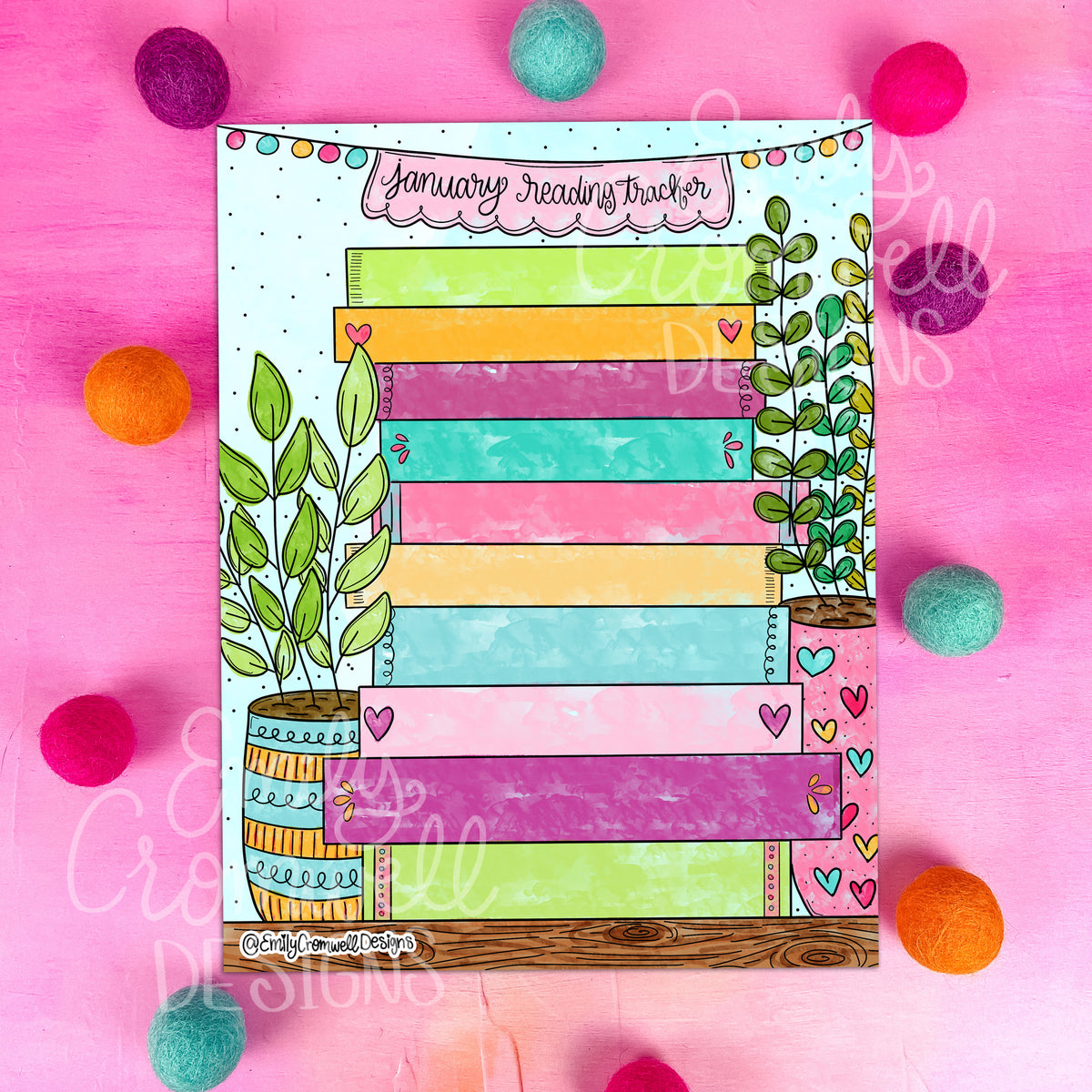 January Reading Tracker (Digital Download) – Emily Cromwell Designs