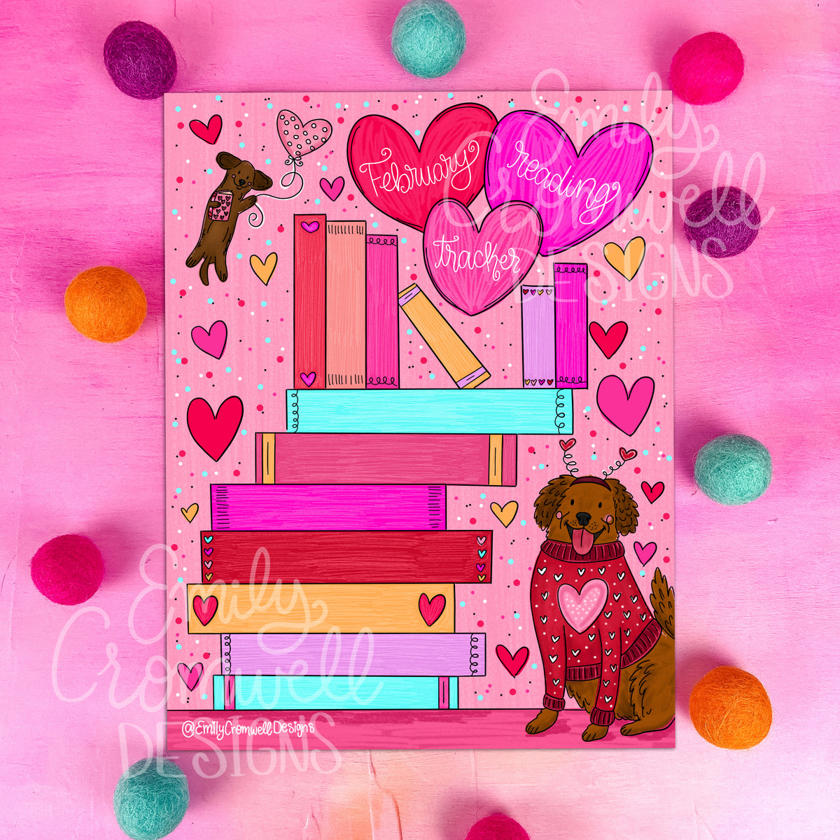 February Reading Tracker (Digital Download) – Emily Cromwell Designs