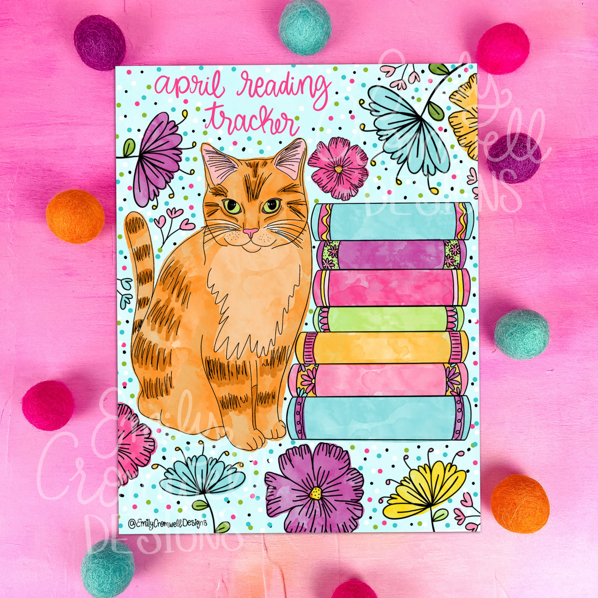 April Reading Tracker (Digital Download) – Emily Cromwell Designs