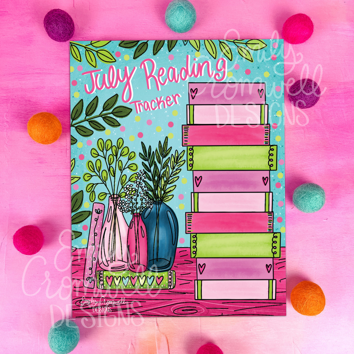 July Reading Tracker (Digital Download) – Emily Cromwell Designs