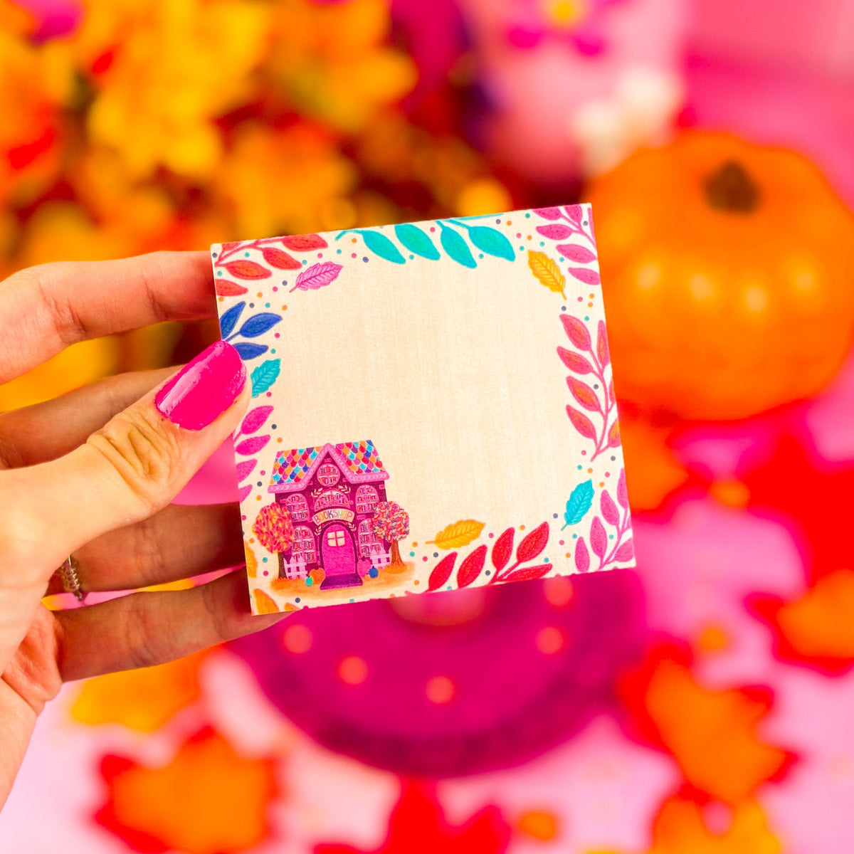 Fall Bookshop Sticky Notes 3" x 3" – Emily Cromwell Designs