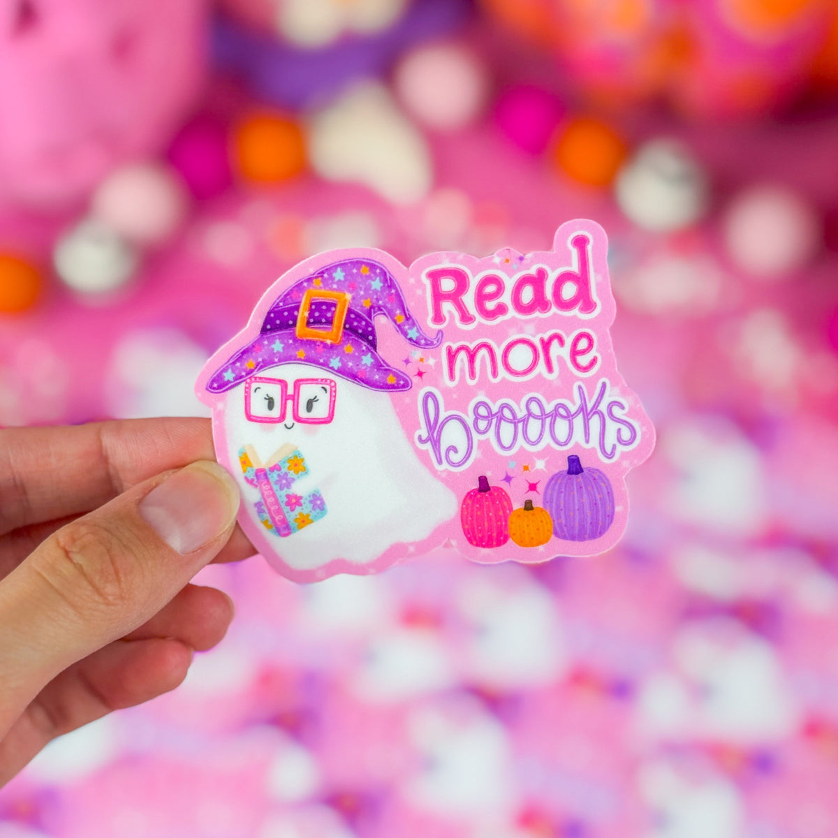 Read More Books Ghost Vinyl Sticker – Emily Cromwell Designs