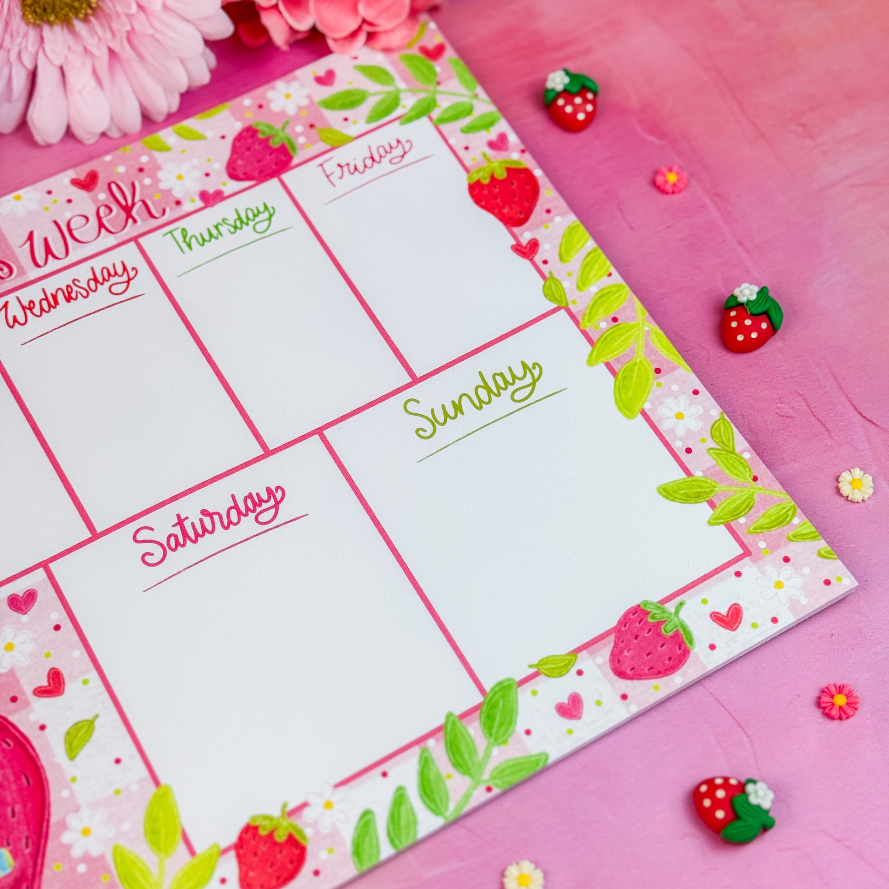 Strawberry Librarian Weekly Planner Notepad 8.5x11" – Emily Cromwell ...