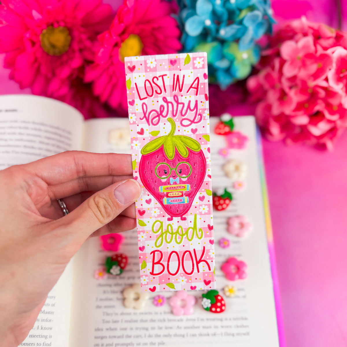 Lost in a Berry Good Book Bookmark – Emily Cromwell Designs