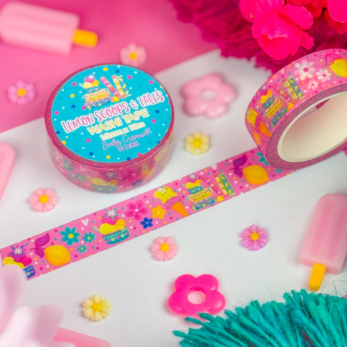 Lemon Scoops & Tales Washi Tape – Emily Cromwell Designs