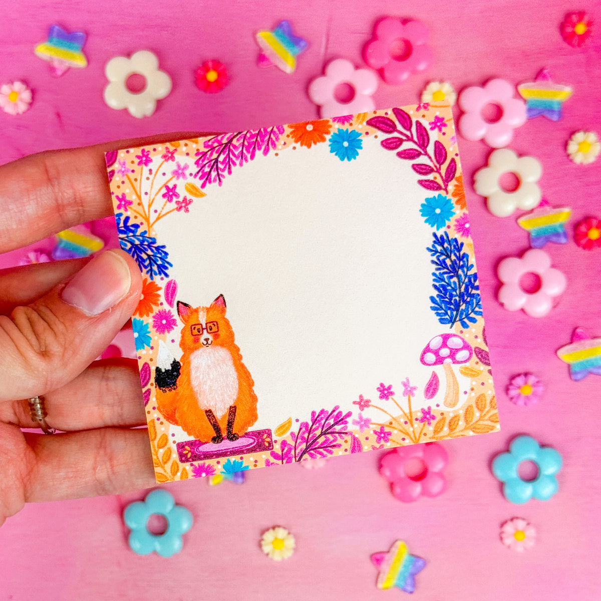 Fall Fox Sticky Notes 3" x 3" – Emily Cromwell Designs