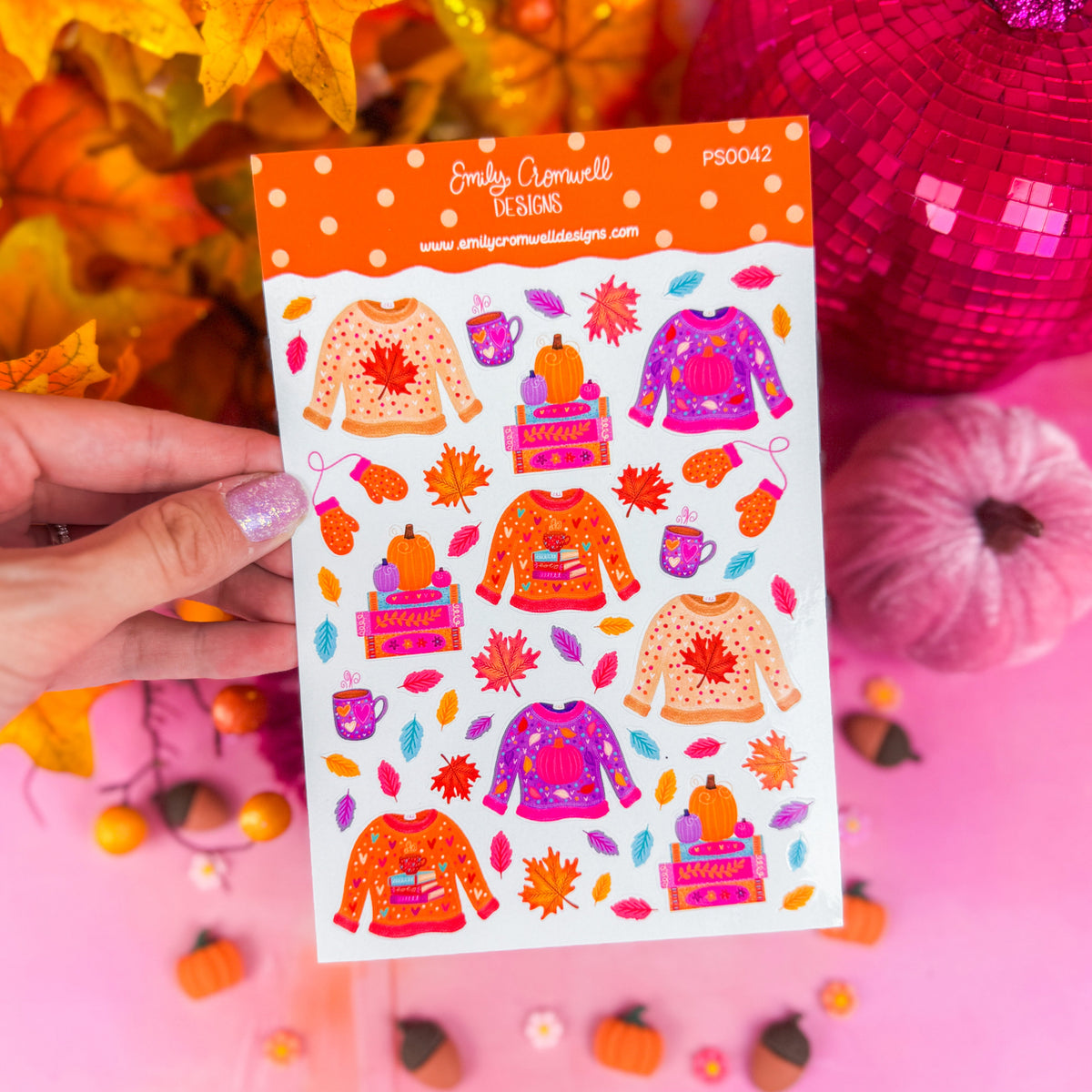 Cozy Autumn Chapters Planner Sticker Sheet PS0042 – Emily Cromwell Designs