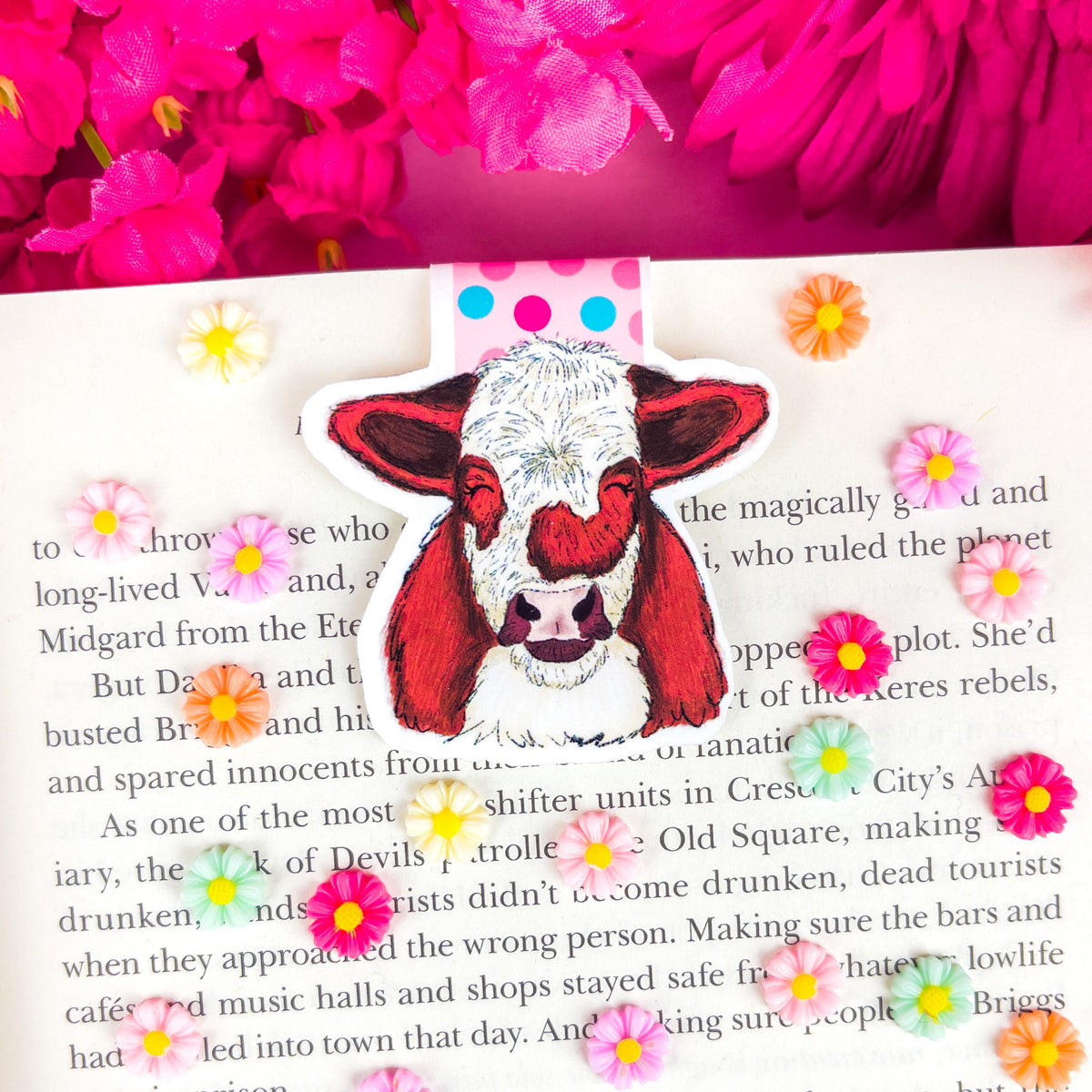 Cute Cow Magnetic Bookmark – Emily Cromwell Designs