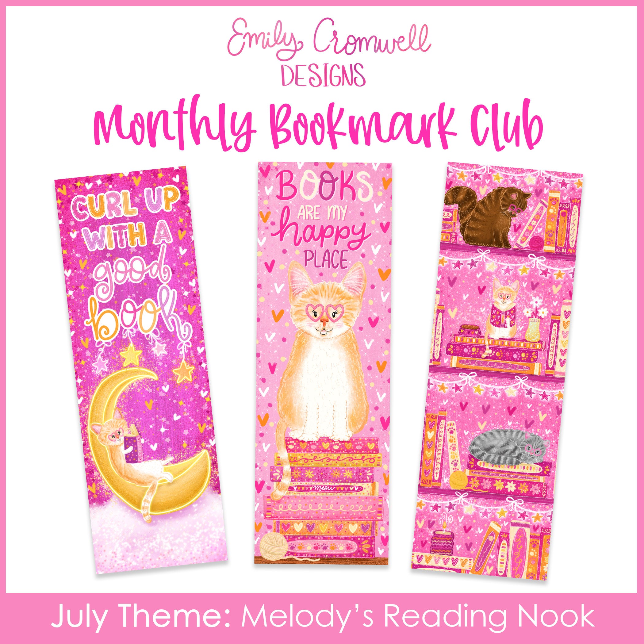 Monthly Bookmark Club (July) – Emily Cromwell Designs