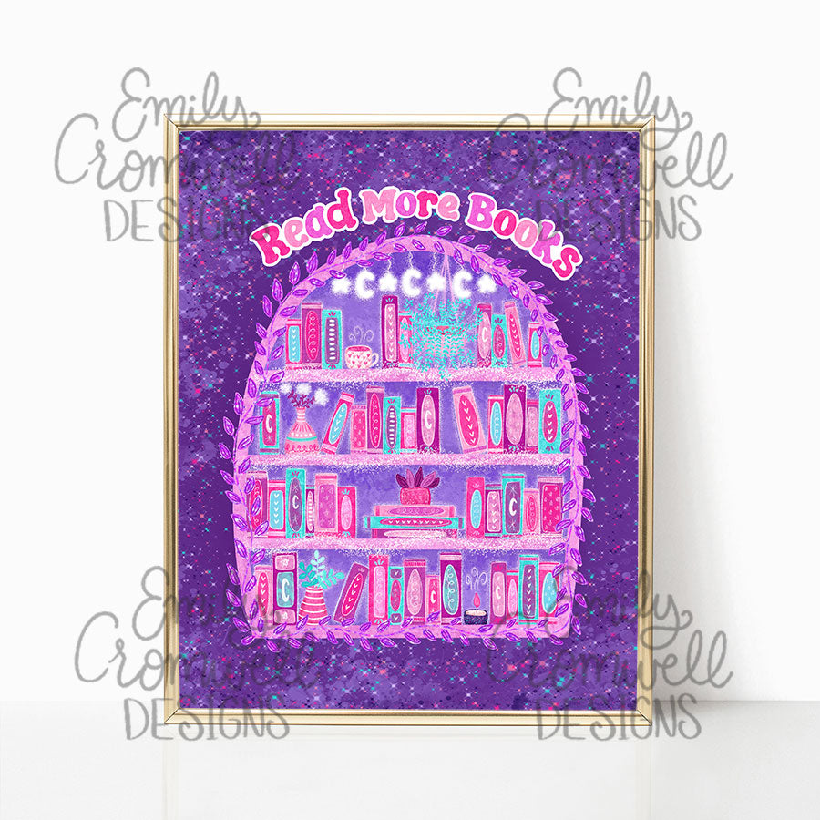 Celestial Read More Books Art Print – Emily Cromwell Designs