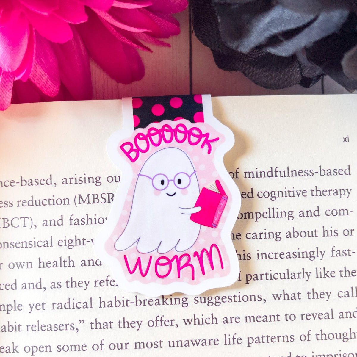 Bookworm Ghost Magnetic Bookmark – Emily Cromwell Designs