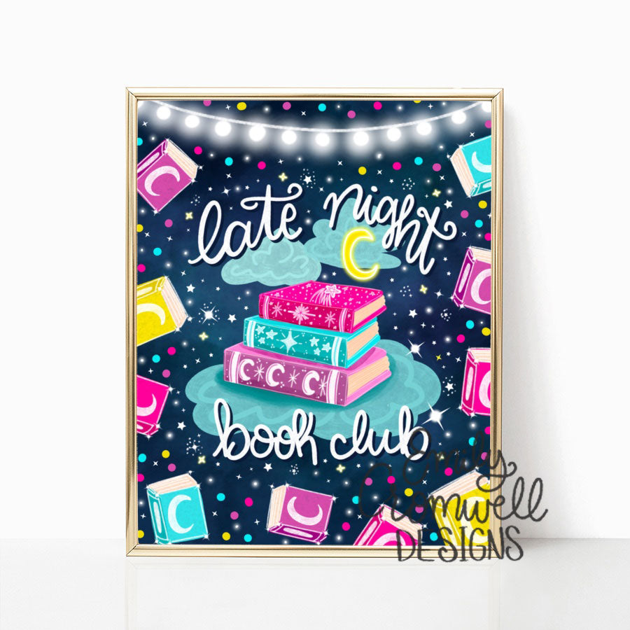 Late Night Book Club Art Print – Emily Cromwell Designs