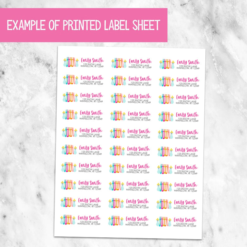 Book Stack Address Labels (Set of 30 Labels) – Emily Cromwell Designs